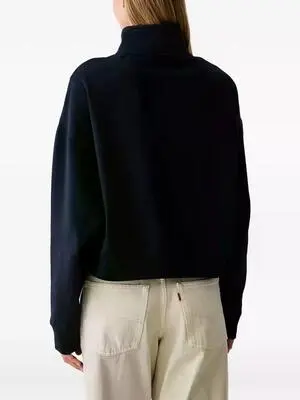 P.E Nation Logo-embroidered Quarter-zip Sweatshirt