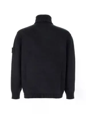 Stone Island Logo-patch Roll-neck Sweater - Blue