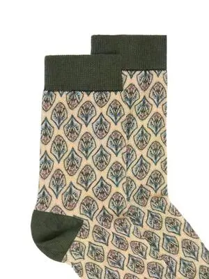 Momoni Nanami Patterned Socks - Neutrals