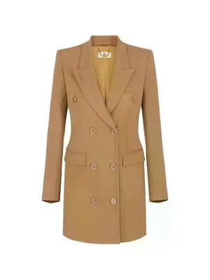 Elisabetta Franchi Flowing Gabardine Dress - Neutrals