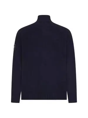 Stone Island Logo-patch Zip-up Sweater - Blue