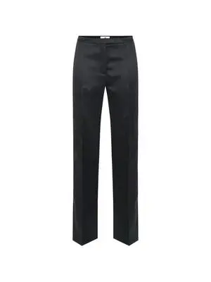 Elisabetta Franchi Gazar And Satin Trousers - Black