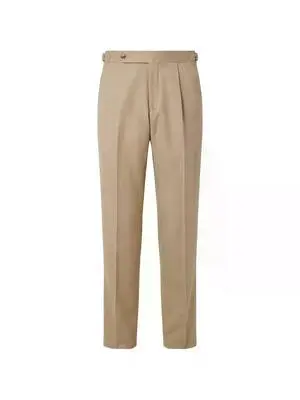 BOSS Tapered-fit Trousers In Virgin-wool Serge - Neutrals