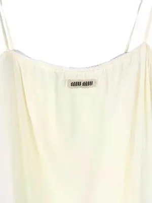 Miu Miu Embroidered Marocain Crepe Dress