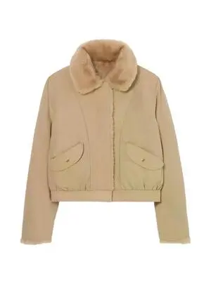 Claudie Pierlot Faux-fur Trim Parka - Neutrals