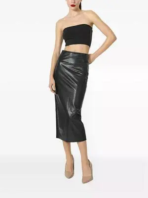 Wolford Croc-effect Pencil Midi Skirt