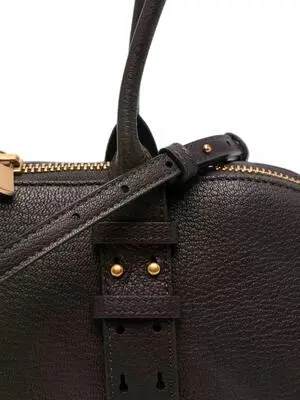 Pinko Big Bowling Horizontal Leather Tote Bag