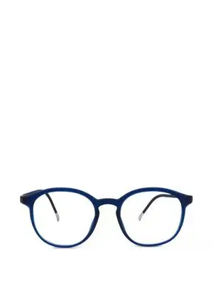 SILHOUETTE Matte-finish Round-frame Eyeglasses - Blue