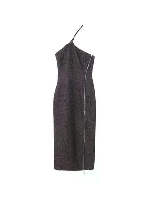 Remain Birger Christensen One-shoulder Wool Midi Dress