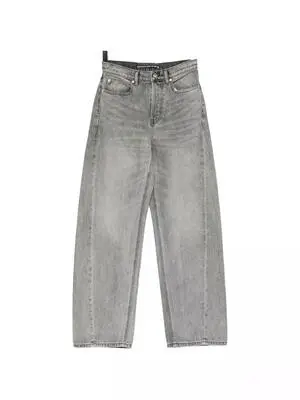 Alexander Wang Faded Wide-leg Jeans - Grey