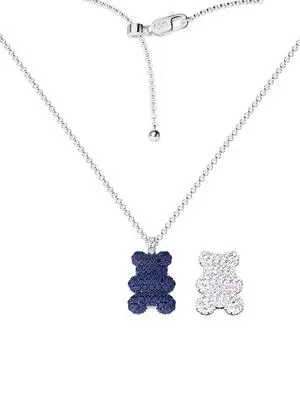 APM MONACO Bear Pendant Necklace With Pavé-set Stones - Silver