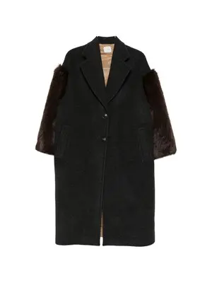 ALYSI Wool Blend Coat - Grey
