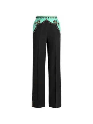Etro Printed Silk Wide-leg Trousers
