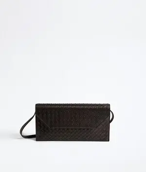 Bottega Veneta Intrecciato Piccolo Envelope Pouch - Espresso