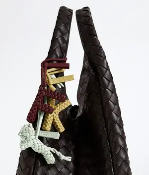 Bottega Veneta Letter F Charm - Mud