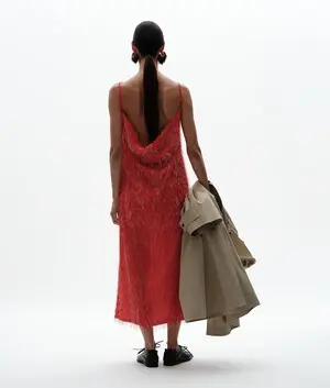 Bottega Veneta Viscose Fil Coupé Midi Dress
