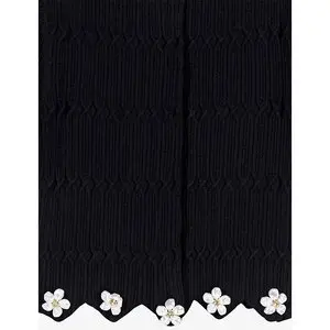 Maje Cropped Jewelled-button Knitted Cardigan