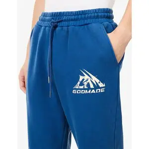 GODMADE Graphic-print Washed Cotton Joggers