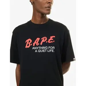 A BATHING APE Motto Logo-print Cotton T-shirt
