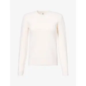 TOTEME Padded-shoulders Round-neck Cashmere Jumper