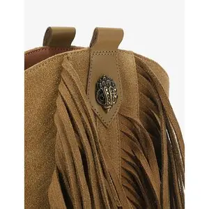 Kurt Geiger Albany Fringed Suede Cowboy Boots