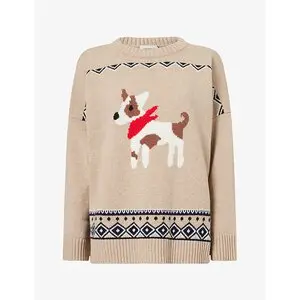 Max Mara Intarsia Motif Wool Jumper