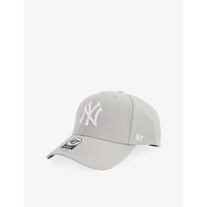 '47 Clean Up Ny Yankees Base Runner Mvp Adjustable Cotton-twill Baseball Cap - Grey