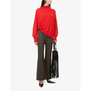 Magda Butrym Floral-trim Wool Jumper
