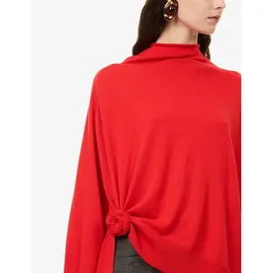 Magda Butrym Floral-trim Wool Jumper
