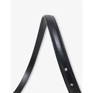 Maje Buckle Slim Leather Belt