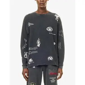 DUKE + DEXTER Mc Sketch Washed Printed Cotton Top