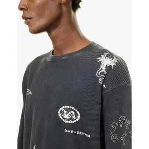 DUKE + DEXTER Mc Sketch Washed Printed Cotton Top