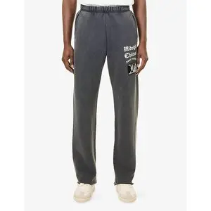 DUKE + DEXTER Washed Graphic-print Cotton Jogging Bottoms