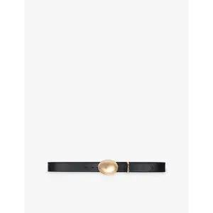 Maje Oval-buckle Leather Belt