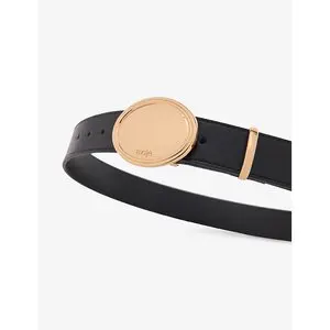Maje Oval-buckle Leather Belt