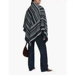 JOSEPH Neoma Striped Square Wool Scarf