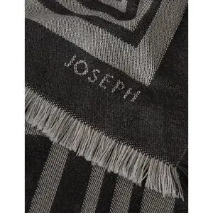 JOSEPH Neoma Striped Square Wool Scarf
