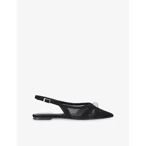 Carvela Lumera Suede Sling-back Courts - Black