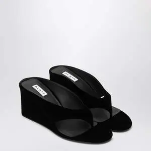 Alaïa Thong Mules With Wedge In Velvet