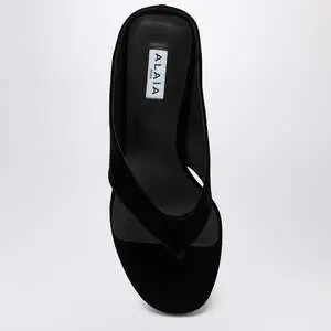 Alaïa Thong Mules With Wedge In Velvet
