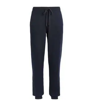 ALLUDE Virgin Wool-cashmere Sweatpants - Navy
