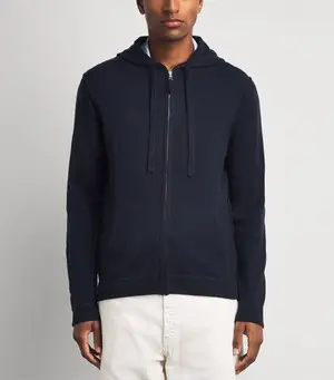 ALLUDE Wool-cashmere Zip-up Hoodie