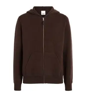 ALLUDE Wool-cashmere Zip-up Hoodie