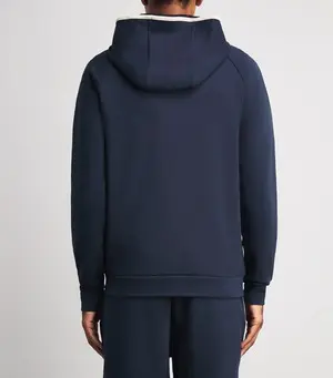 BOSS Contrast-trim Sense Zip-up Hoodie
