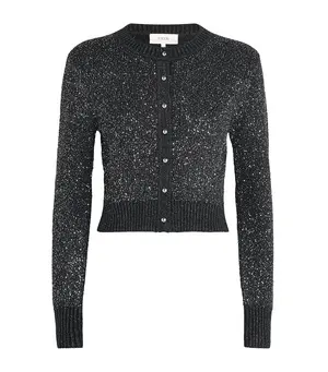 TOCCIN Knitted Sequin Mollie Cardigan - Grey