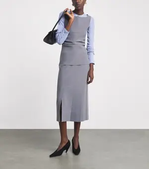 BIRROT Lay 2 Pleated Midi Skirt