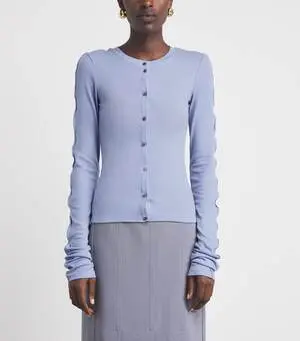 BIRROT Lyocell-wool Line Cardigan