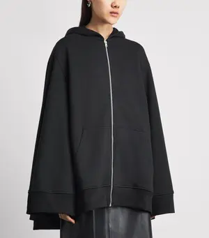 7 For All Mankind Cotton Oversized Zip-up Hoodie