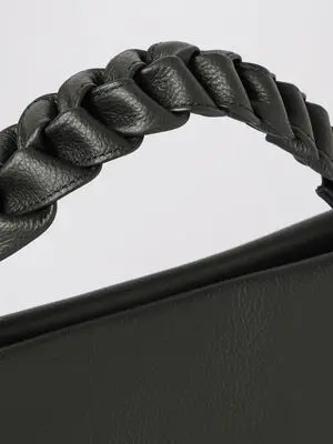 COCCINELLE Leather Shoulder Bag With Braided Top Handle