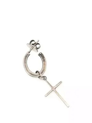 Werkstatt:München Polished Cross Pendant Hoop Earrings